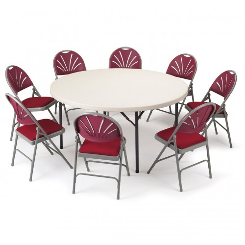 Round Plastic Folding Tables - Leisure Furniture Direct