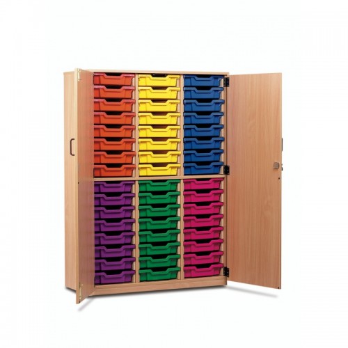 Locking Tray Storage Cupboards - Leisure Furniture Direct